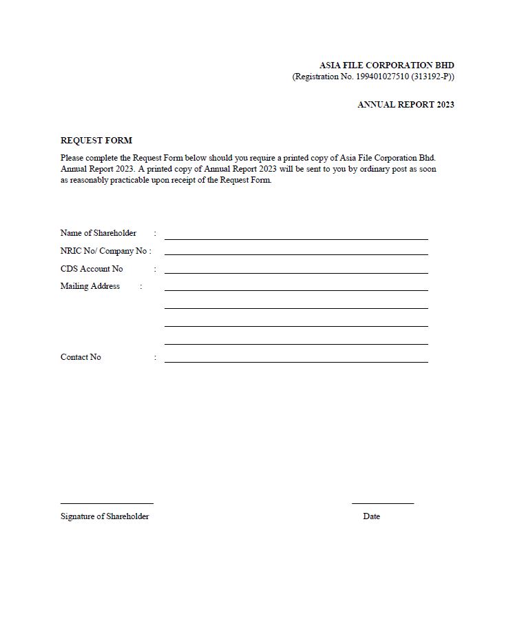 Asia File Corporation Bhd. :: Investor Relations :: 29th AGM